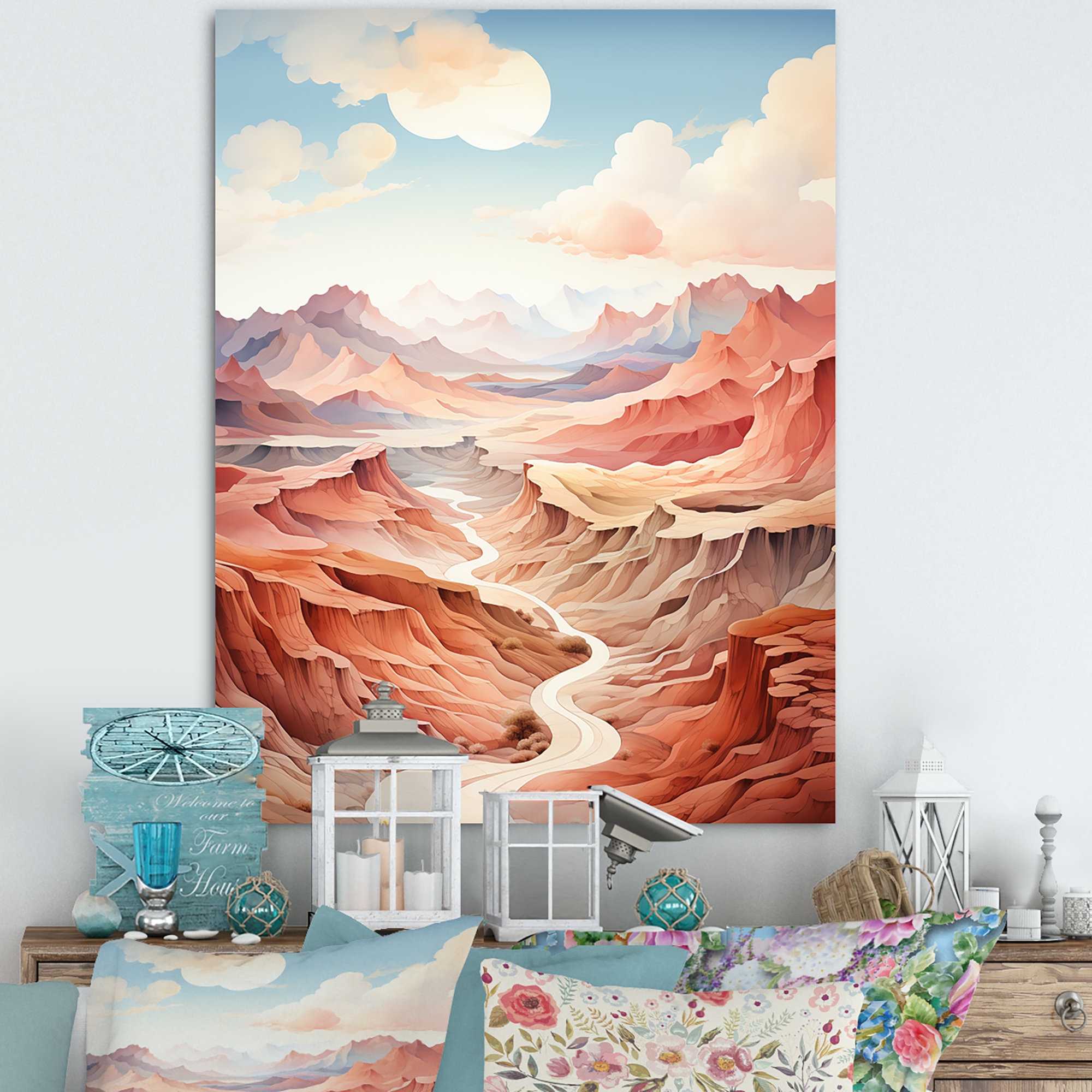 Design Art Desert Dreams Canyon Drift On Canvas Print | Wayfair